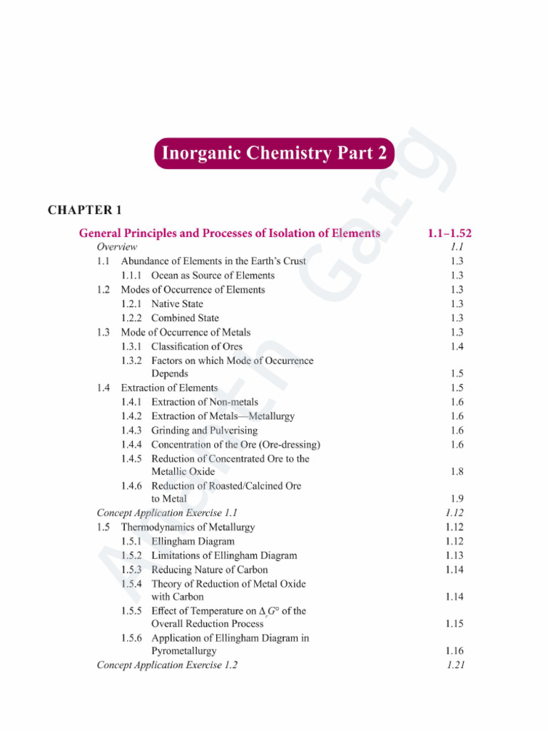 General Principles and Processes of Isolation of Elements | PDF
