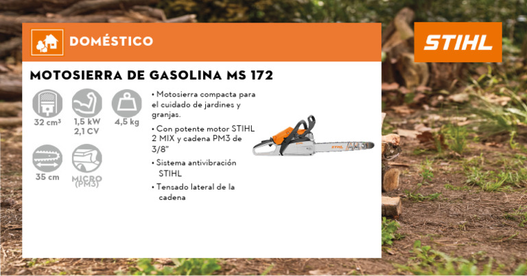 Ficha Técnica - MS 172 | PDF