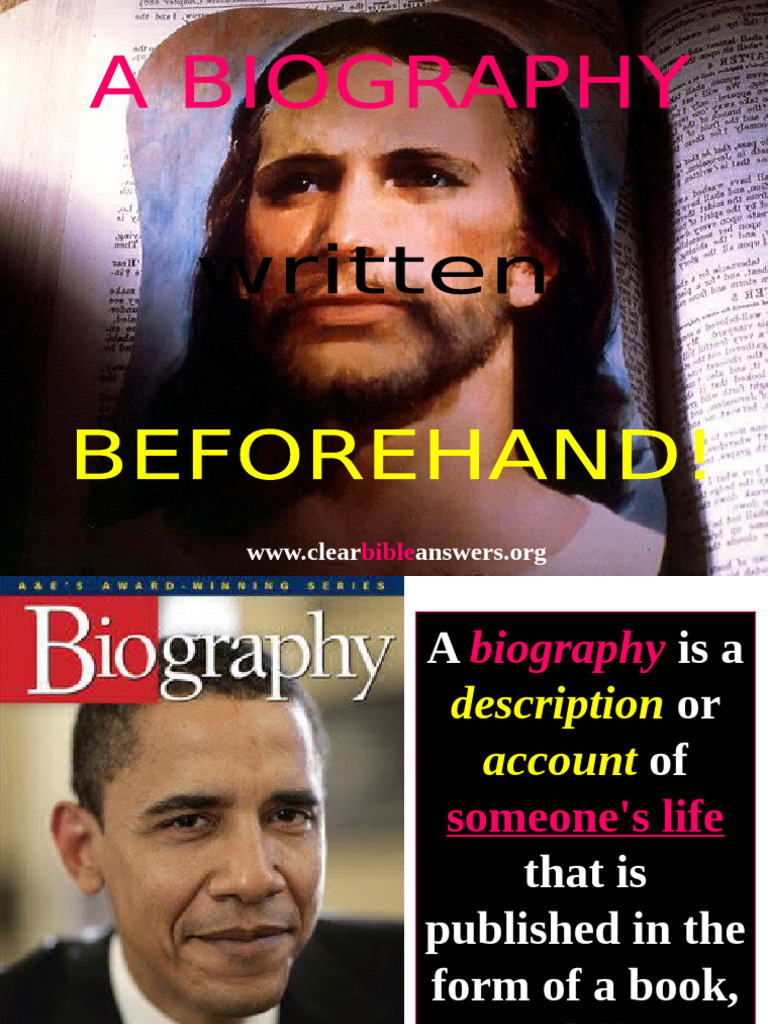 Biography Written Beforehand | PDF | Ministry Of Jesus | Jesus