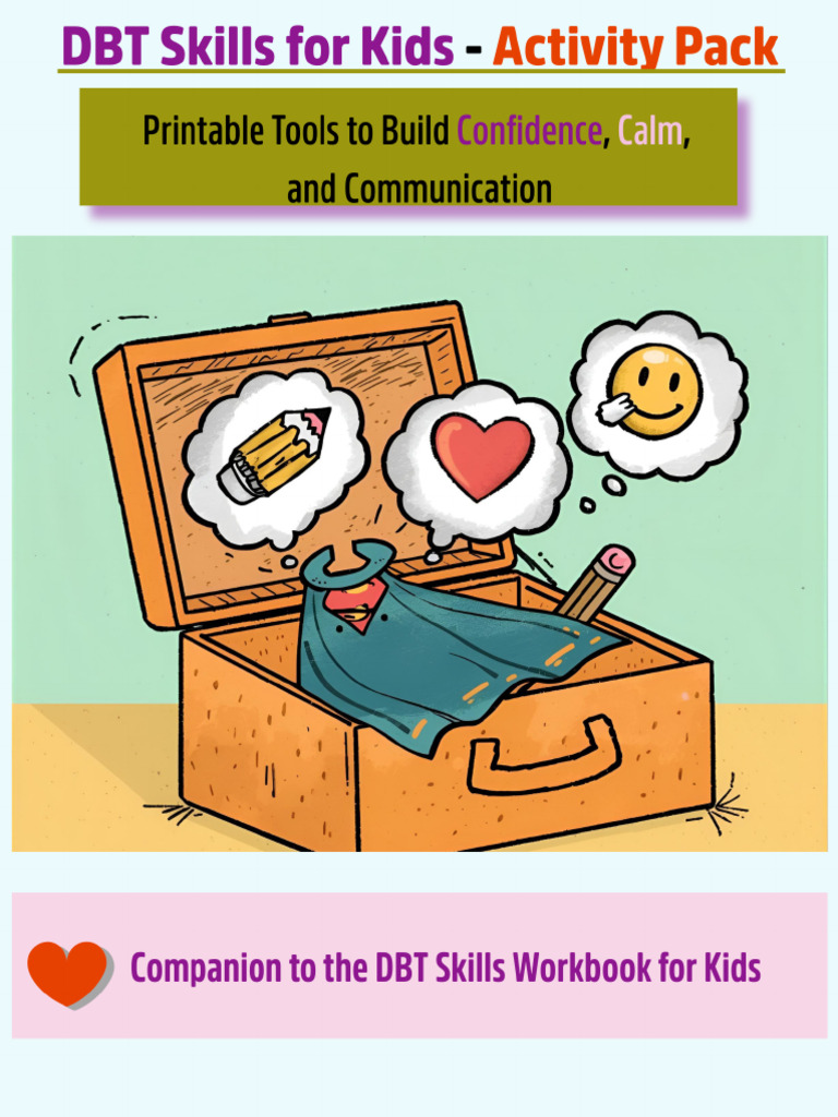 DBT Distress Tolerance Tools for Kids | PDF | Breathing | Dialectical ...