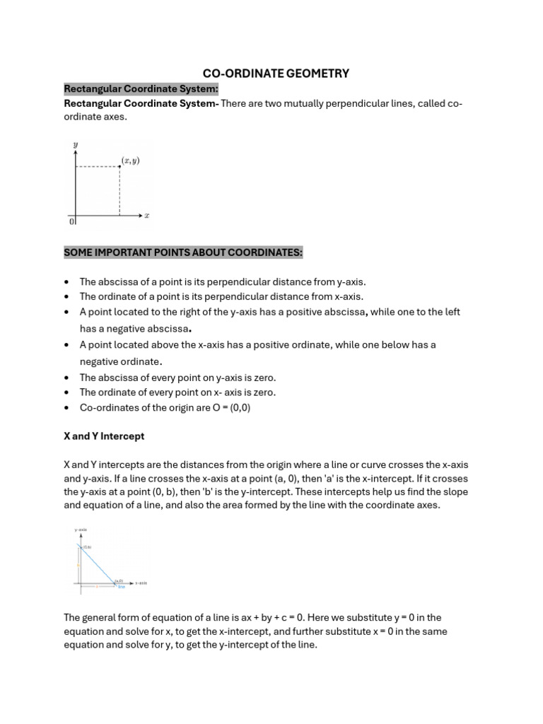 Coordinate Geometry (3) | PDF | Cartesian Coordinate System | Line ...