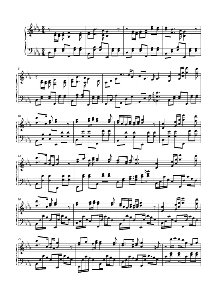 My Castle Town (From Deltarune Chapter 2) - Piano Tutorial | PDF
