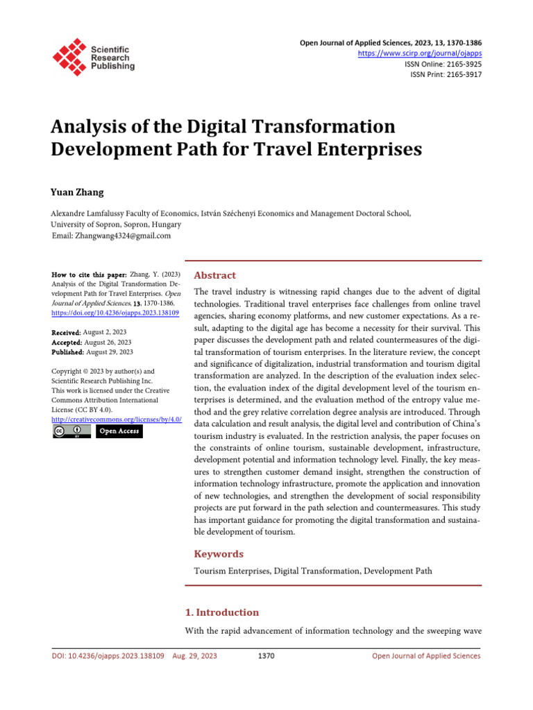 Analysis of The Digital Transformation Development Path | PDF | Data ...