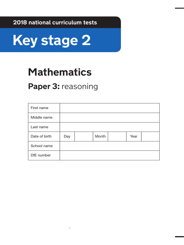 Ks2 Mathematics 2018 Paper 3 | PDF | Mathematics | Discrete Mathematics