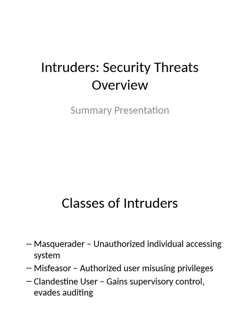 Intruders Presentation | PDF
