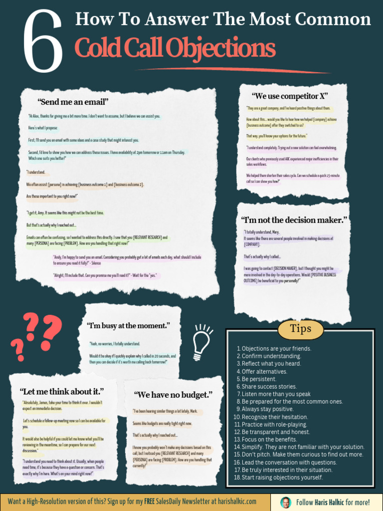 Cold Call Objection Handling Tips | PDF
