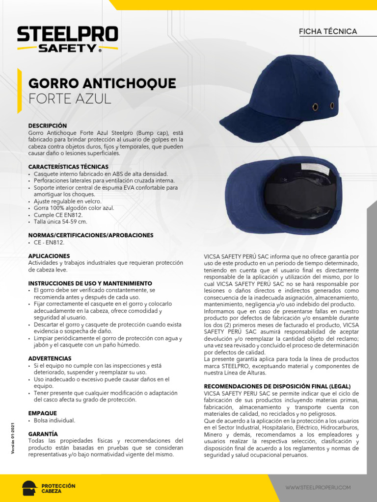 Ft-Gorro Antichoque Forte Azul | PDF