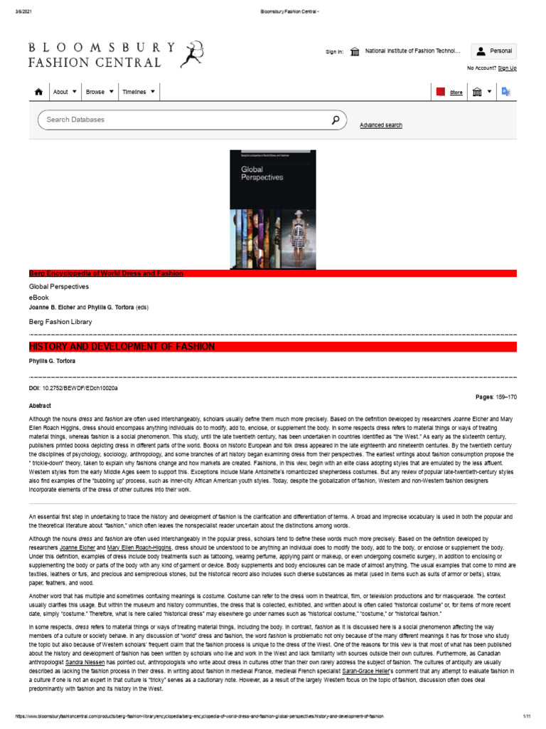 History and Development of Fashion | PDF | Fashion | Clothing