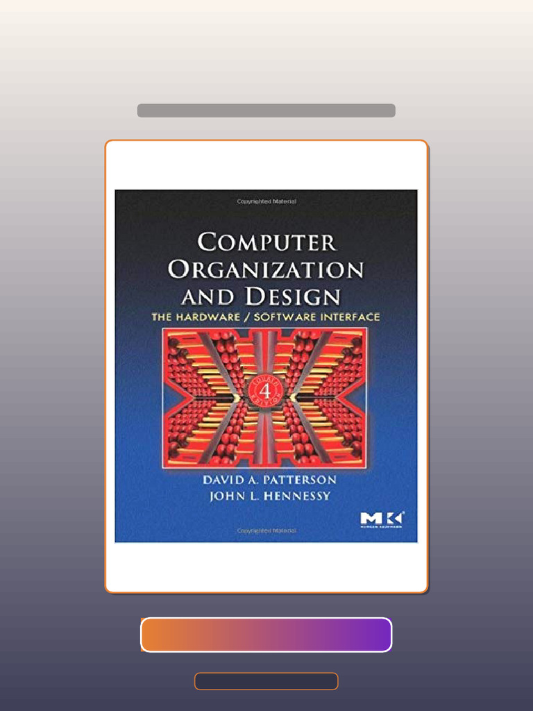 Computer Organization and Design 4th Edition by David a Patterson eBook ...