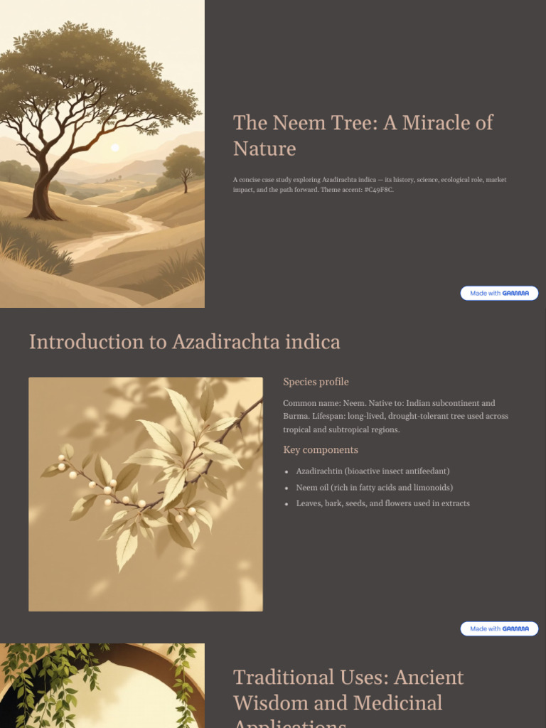 The Neem Tree a Miracle of Nature | PDF | Agriculture | Pesticide