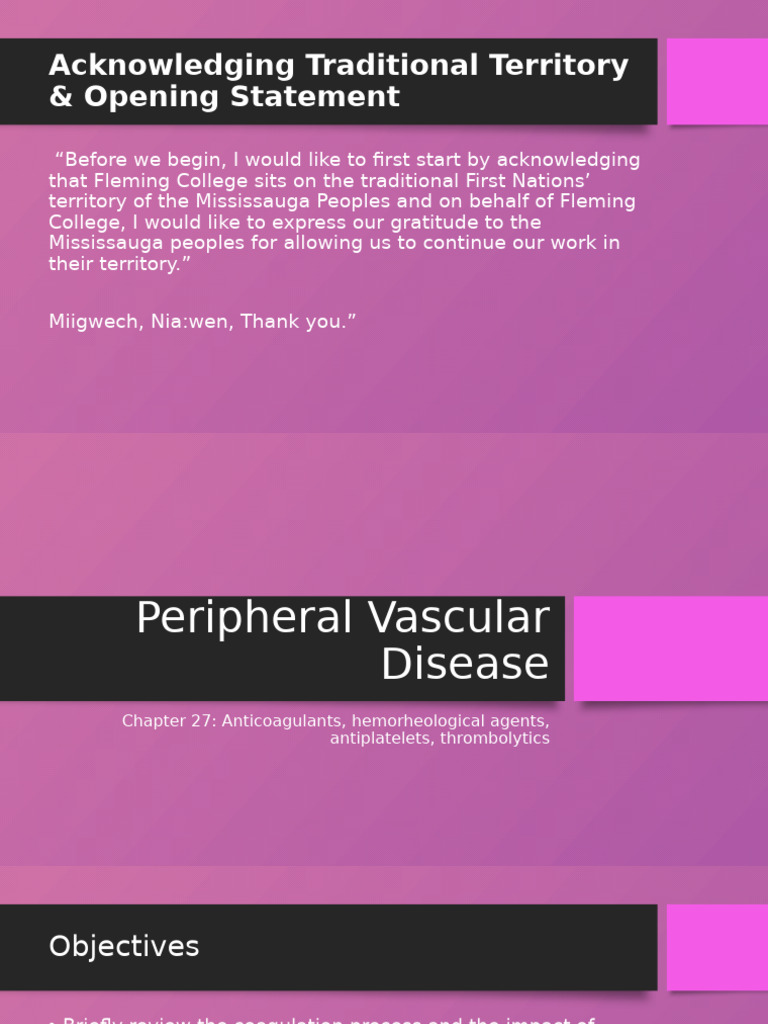 Coagulation Modifiers in Vascular Disease | PDF | Thrombus | Coagulation