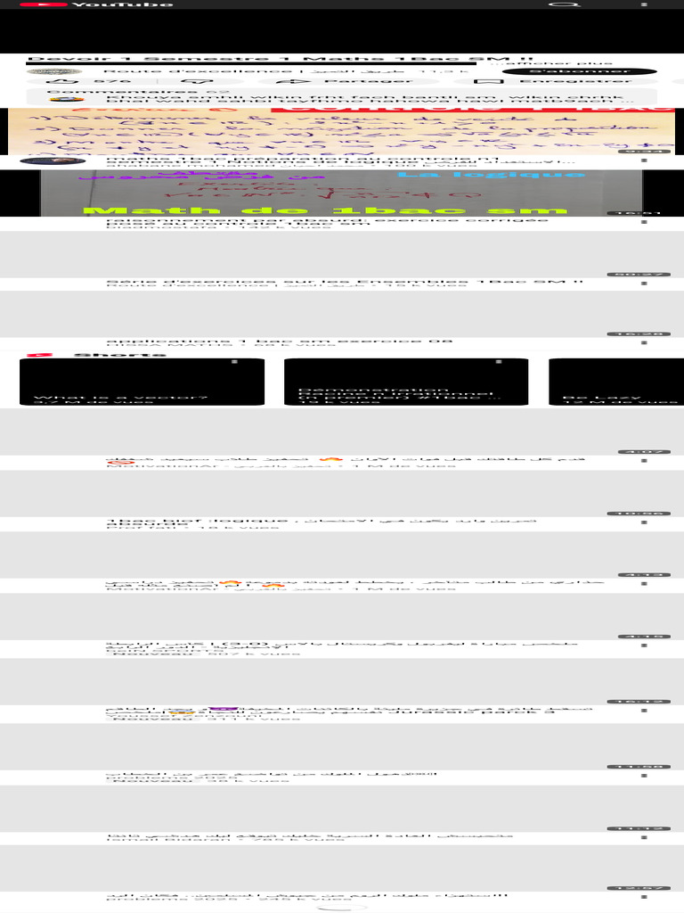 Devoir 1 Semestre 1 Maths 1Bac SM !! - YouTube | PDF