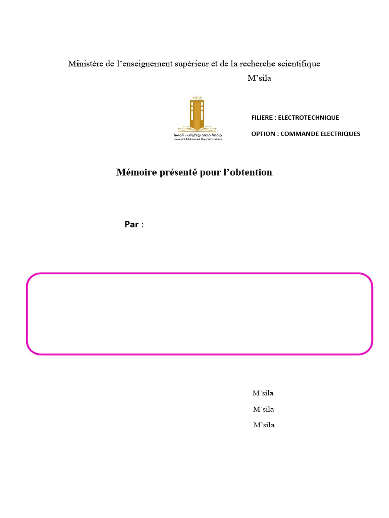 MEMOIRE Version FINAL Msila | PDF | Aimant permanent | Champ magnétique