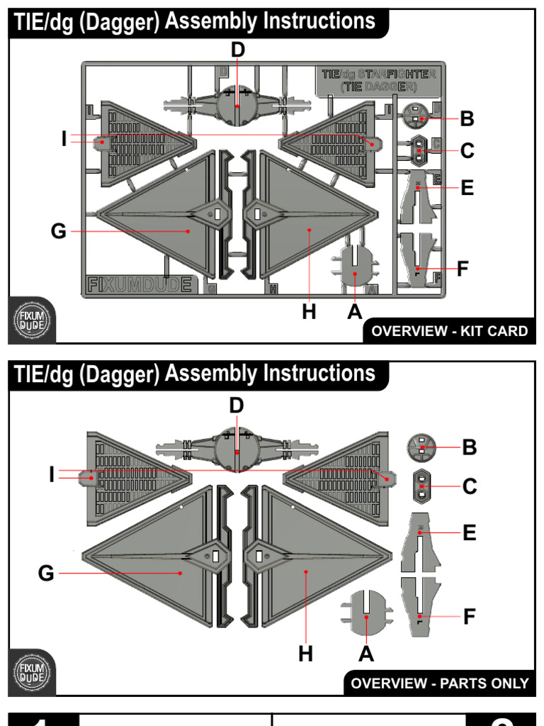 TIE/dg Dagger Assembly Instructions | PDF
