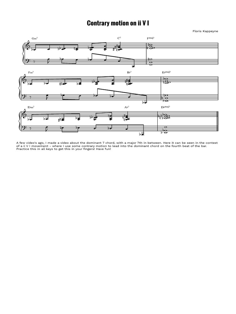 Contrary Motion on II v I - Full Score | PDF
