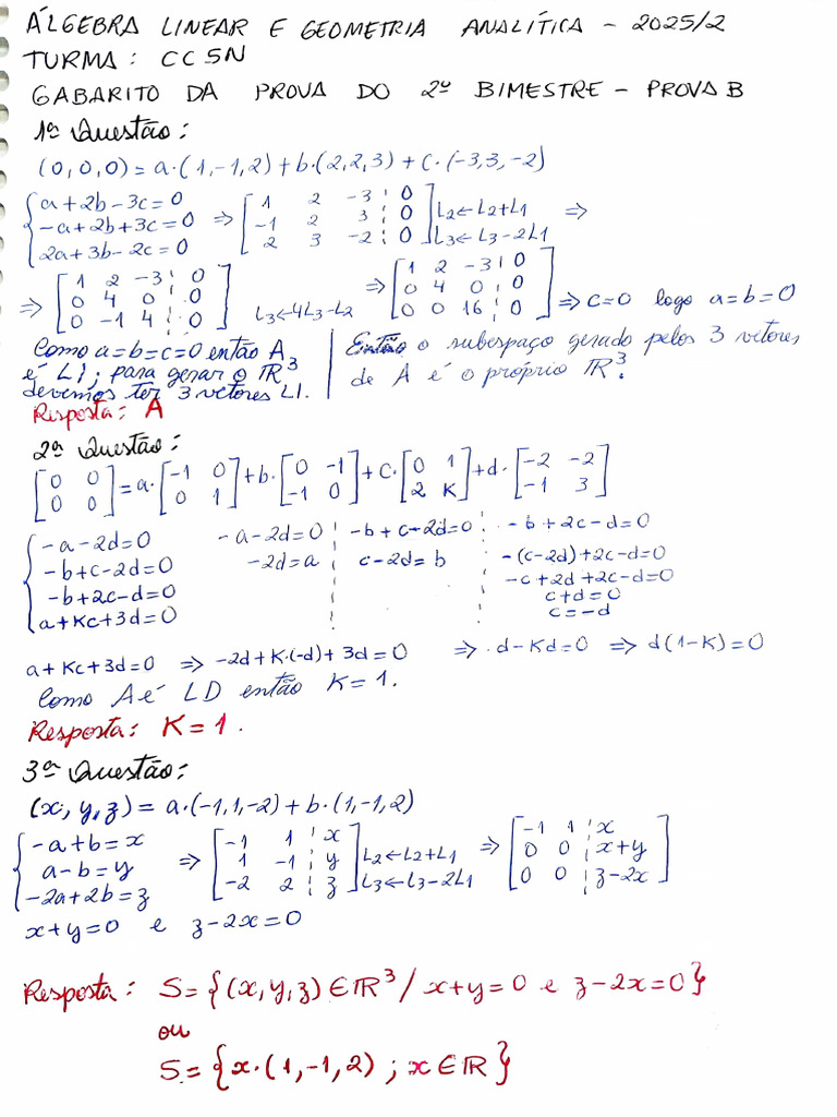 Gabarito Prova 2bim CC5N | PDF