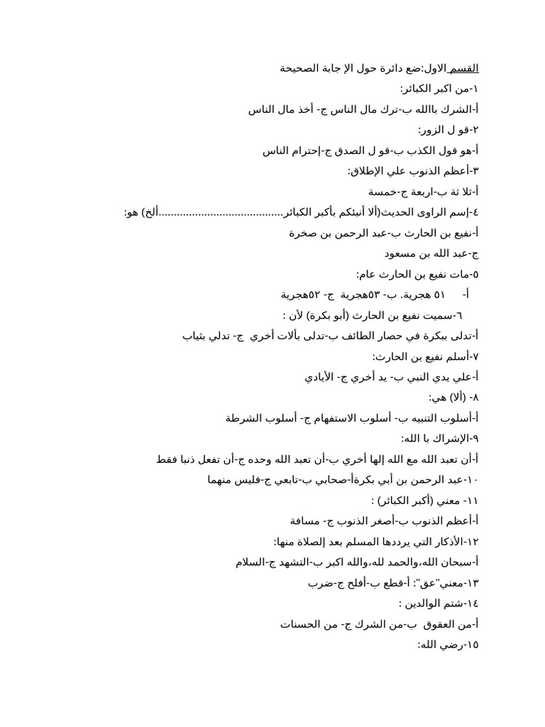 Islaamic 7aad | PDF