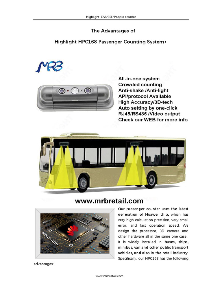 Advantage of Highlight HPC168 Passenger Counter | PDF | Central ...