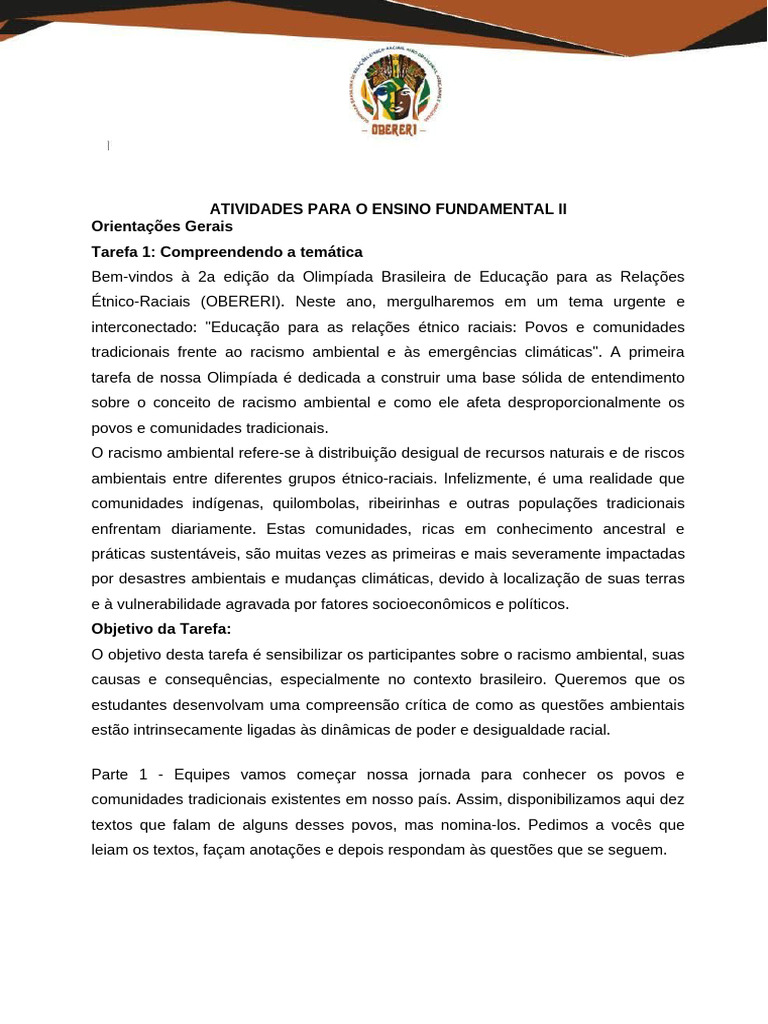 Atividades Para o Ensino Fundamental Ll | PDF | Agricultura | Mar