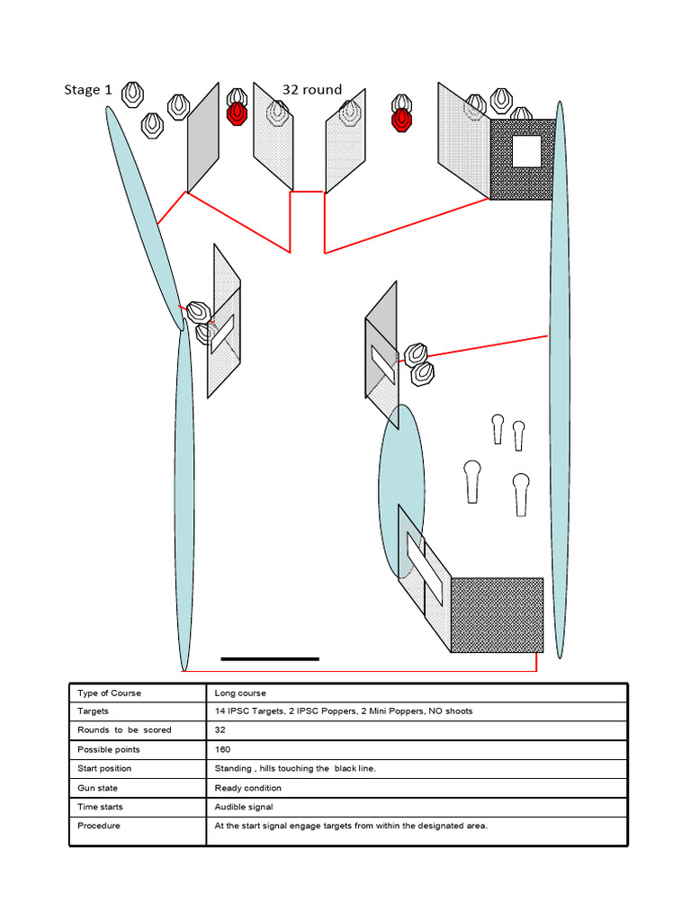 IPSC Shooting Course Stages Overview | PDF | Firearms | Sports