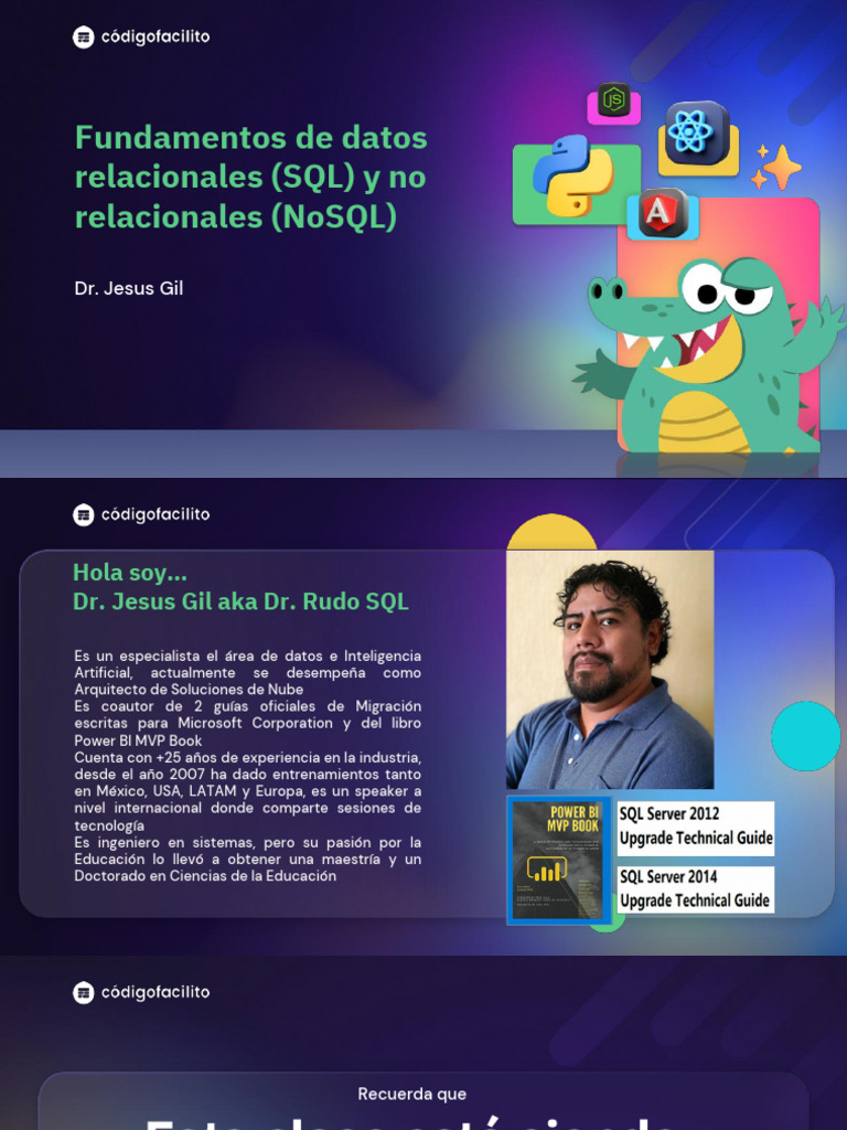 01 - Clase 2 – Fundamentos de Datos Relacionales (SQL) y No Relacionales (NoSQL) | PDF | Bases ...