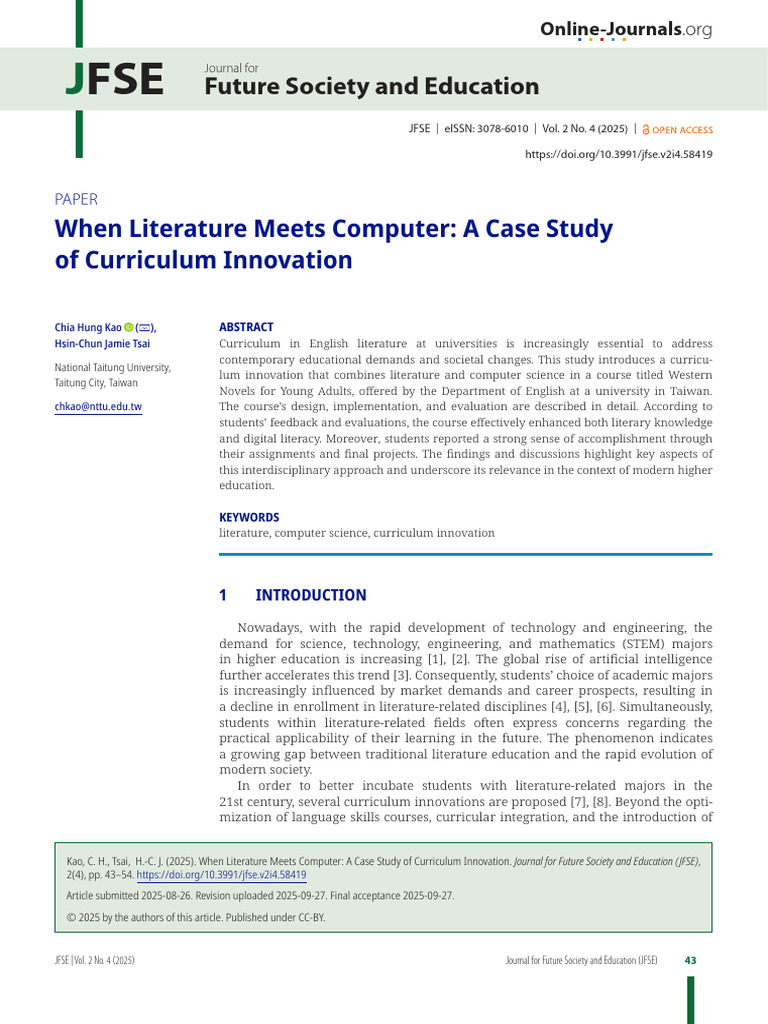 When Literature Meets Computer a Case Study of Cur | PDF | Web Design ...