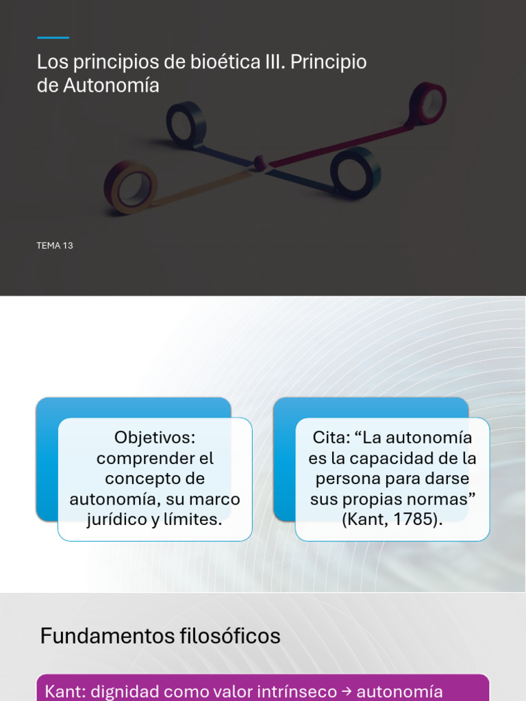 TEMA 13 PRINCIPIO DE AUTONOMÍA | PDF | Autonomía | Immanuel Kant