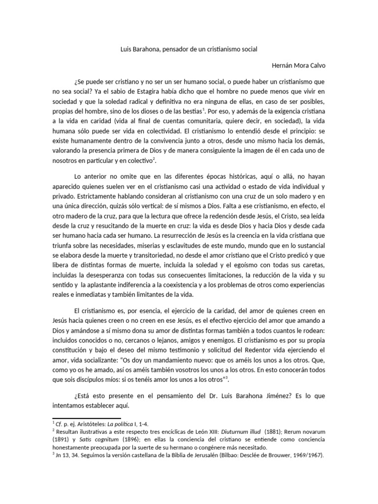 Luis Barahona y el cristianismo social | PDF | Democracia | Ideologías ...