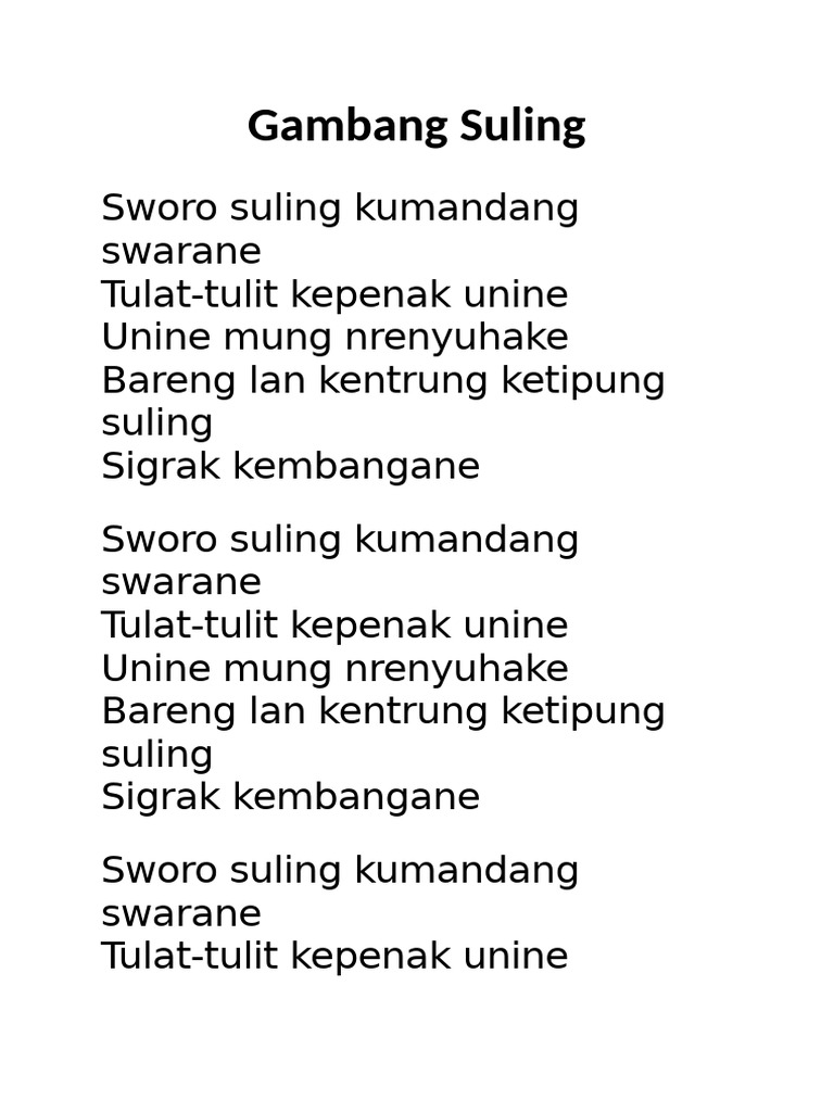 Gambang Suling | PDF