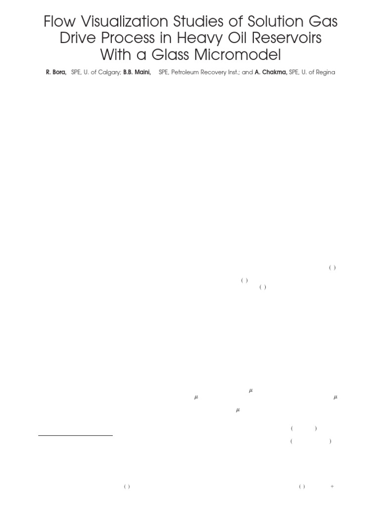 Maini Et Al.-Flow Visualization Studies of Solution Gas Drive Process ...