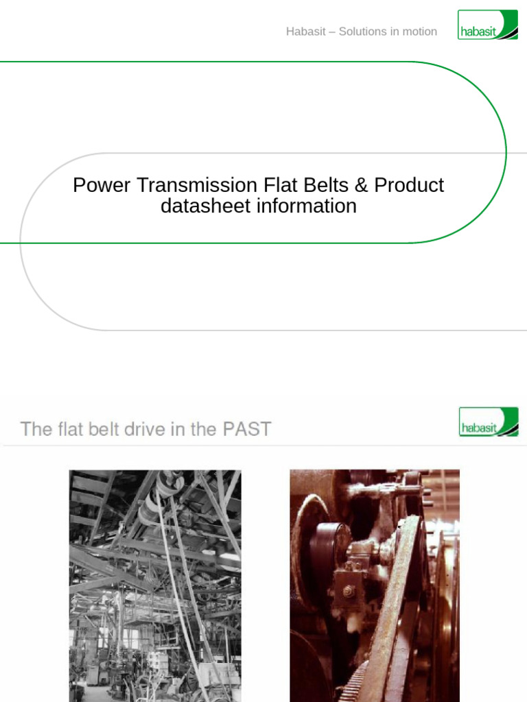 Power Transmission Flat Belts & Product Datasheet Information | PDF