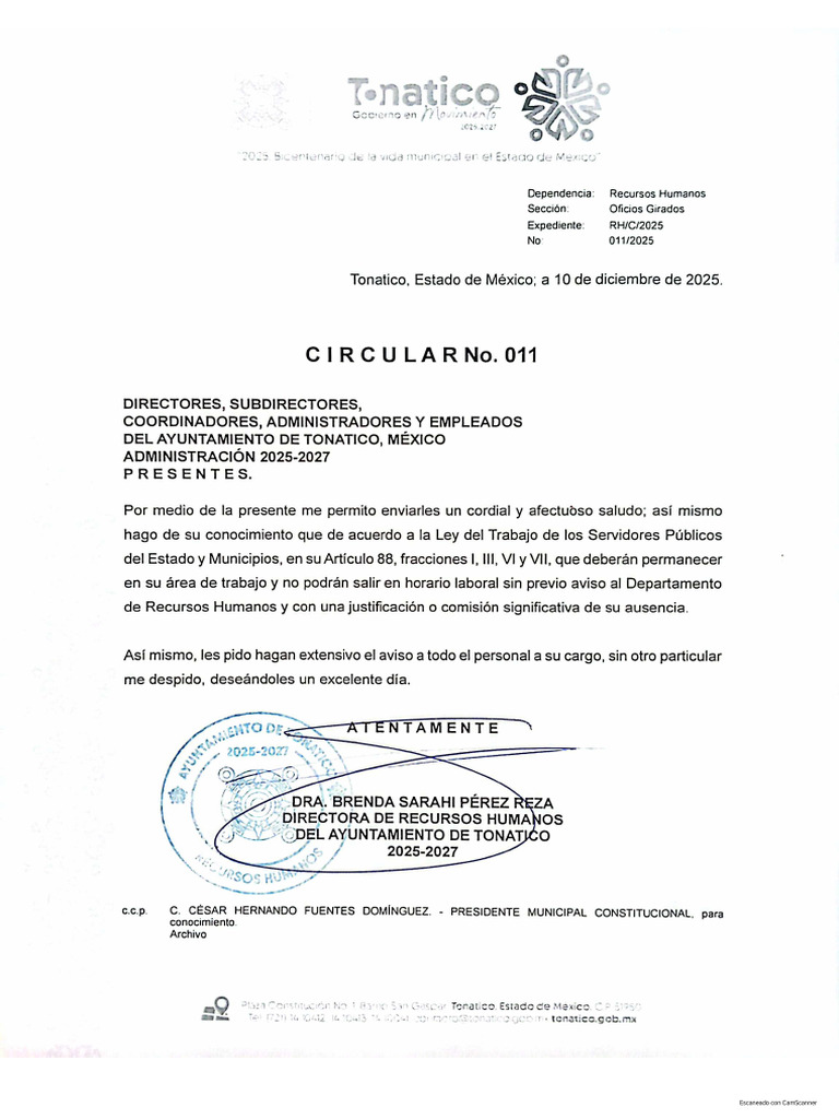 Circular No. 011 | PDF