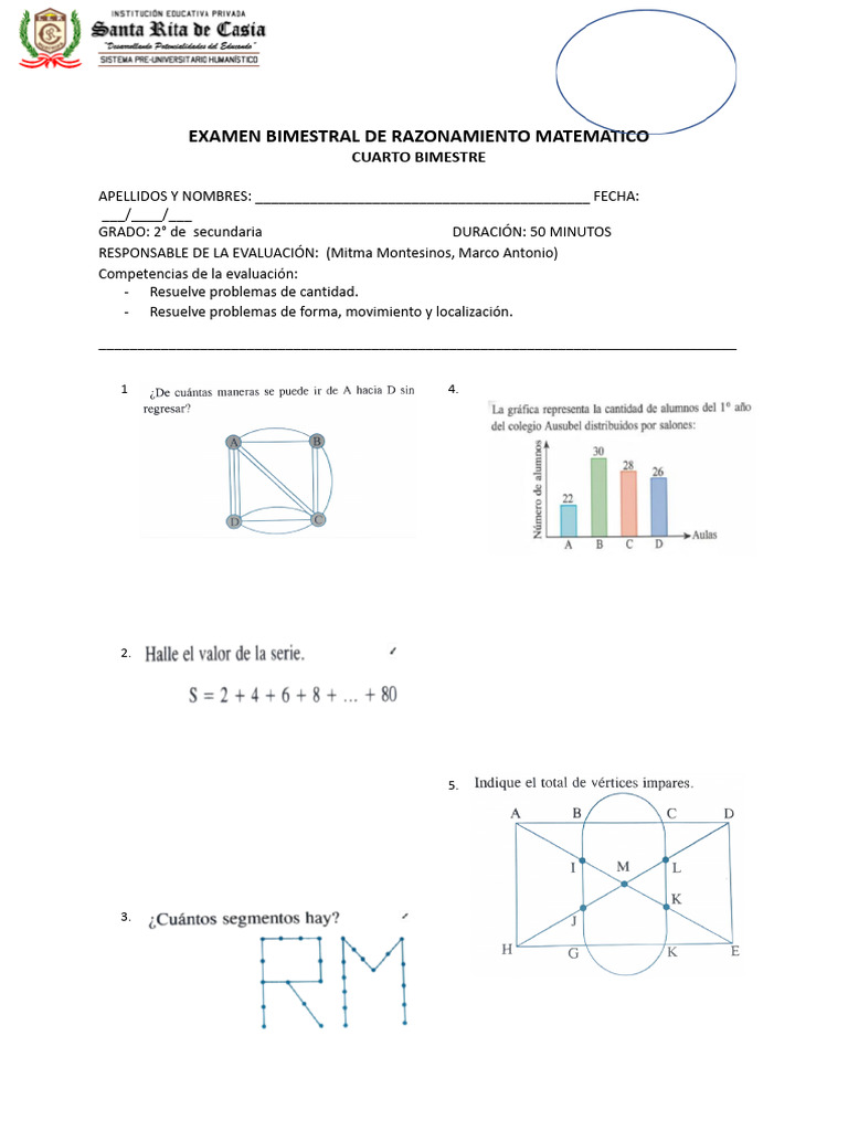 Examen RM 2do de Sec.docx (2) | PDF
