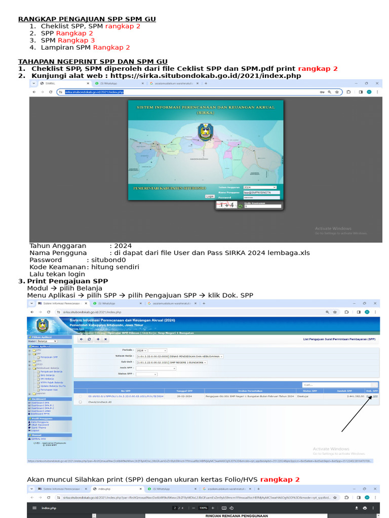 Panduan Print SPP dan SPM GU 2024 | PDF