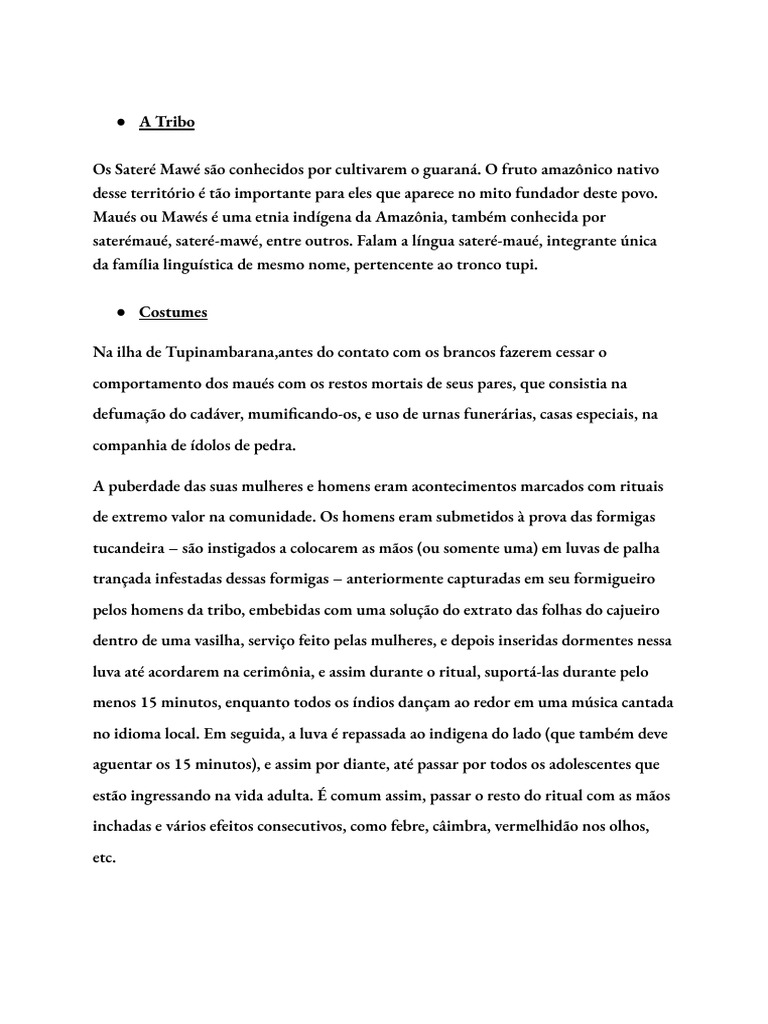 Sateré-Mawé | PDF | Família | Parentesco