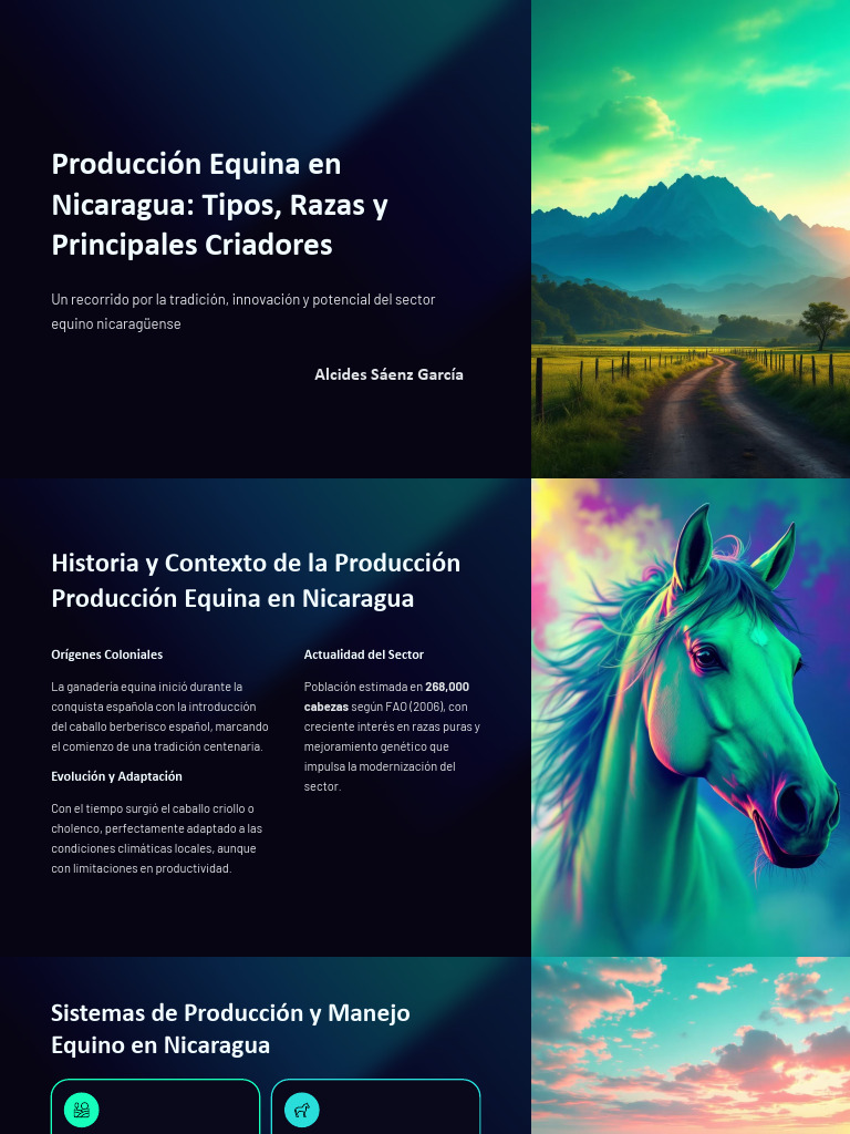Producción Equina en Nicaragua: Razas y Criadores | PDF | Caballos ...