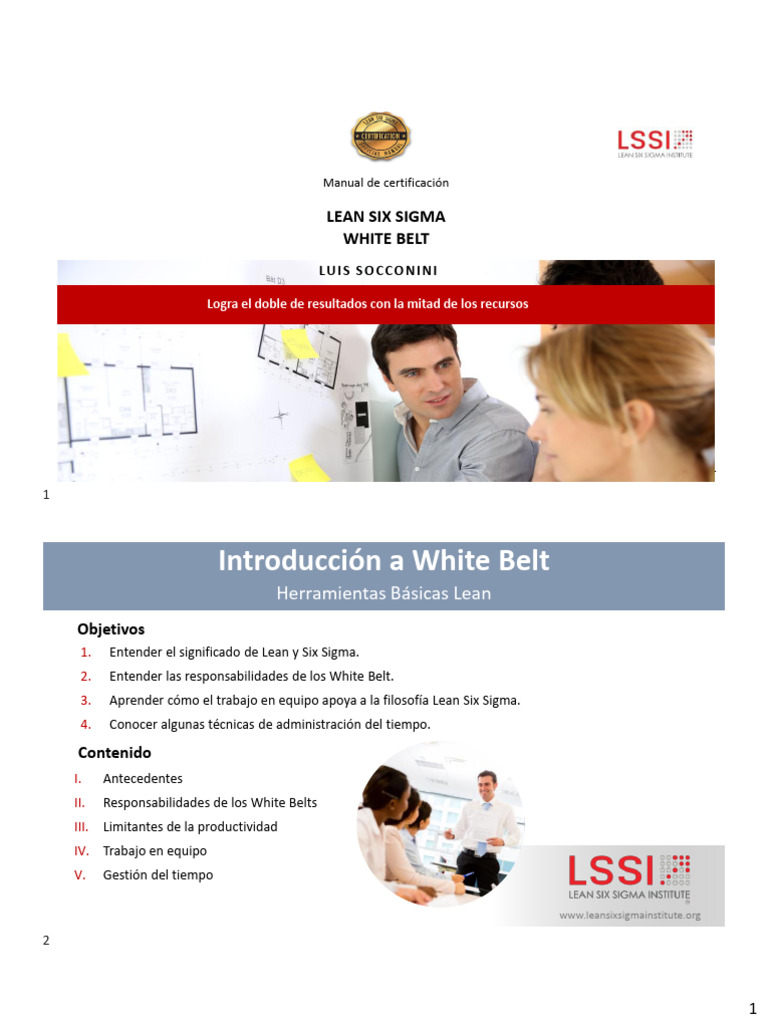 0. Manual White Belt IMPORTANTISIMO SABER | PDF | Six Sigma