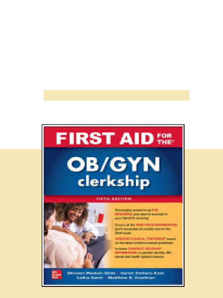 (Ebook) First Aid for the OB/GYN Clerkship by Shireen Madani Sims, Sarah Dotters-Katz, Latha ...