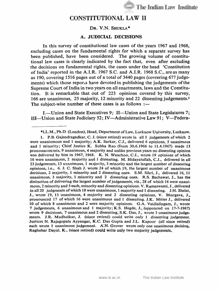 026 1967-1968 Constitutional Law II | PDF | Cost Of Living | Supreme ...