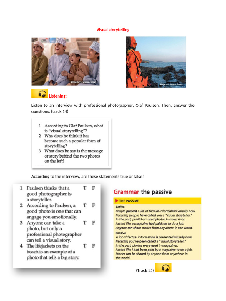Visual Storytelling-Passive Voice | PDF