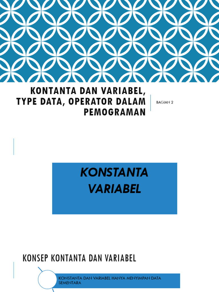Panduan Konstanta dan Variabel Pemrograman | PDF