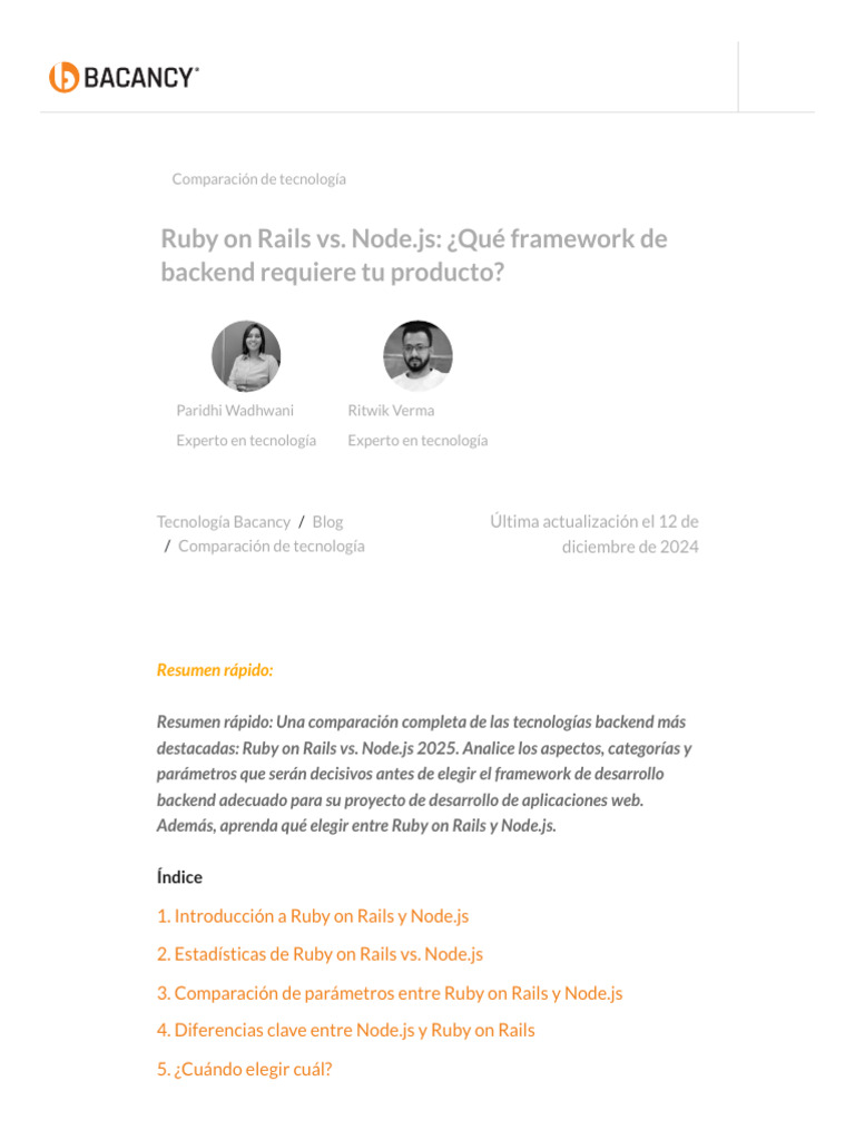 Ruby on Rails vs Node.js ¿Cuál es el mejor para tu negocio_ | PDF ...