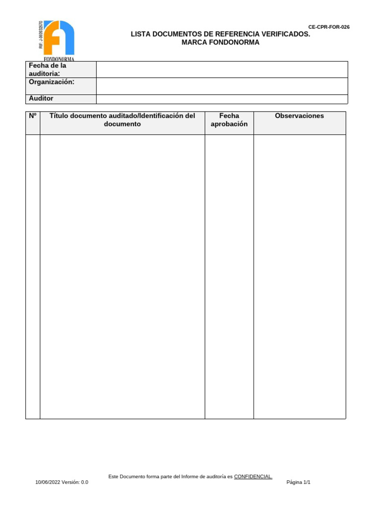 Ce CPR For 026listadocumentosdereferenciaverificados | PDF