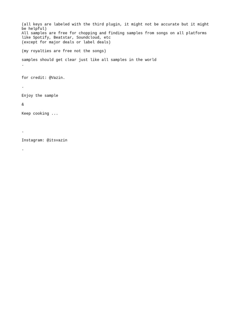 !samples Terms of Use! | PDF