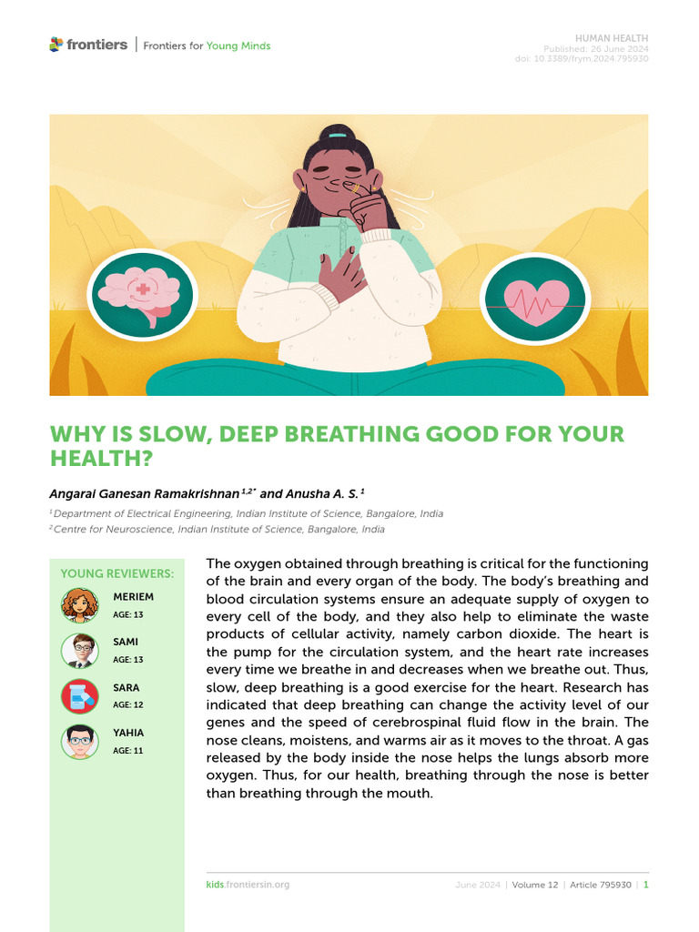 Why Is Slow, Deep Breathing Good For Your Health | PDF | Breathing ...