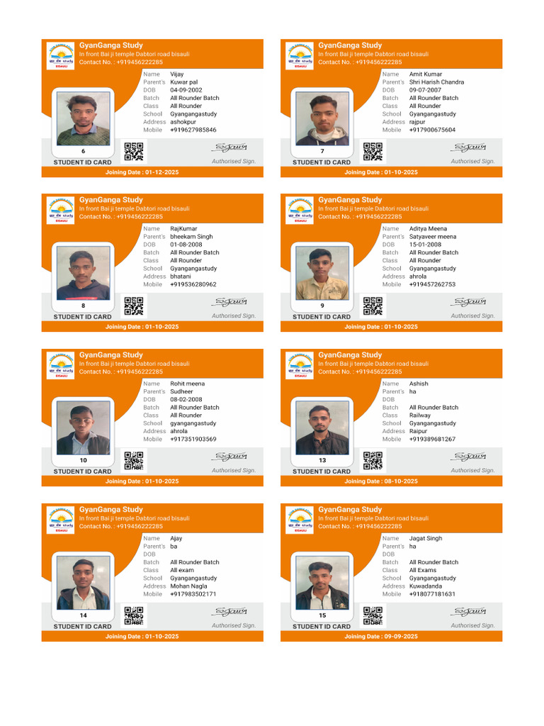 Students Card | PDF