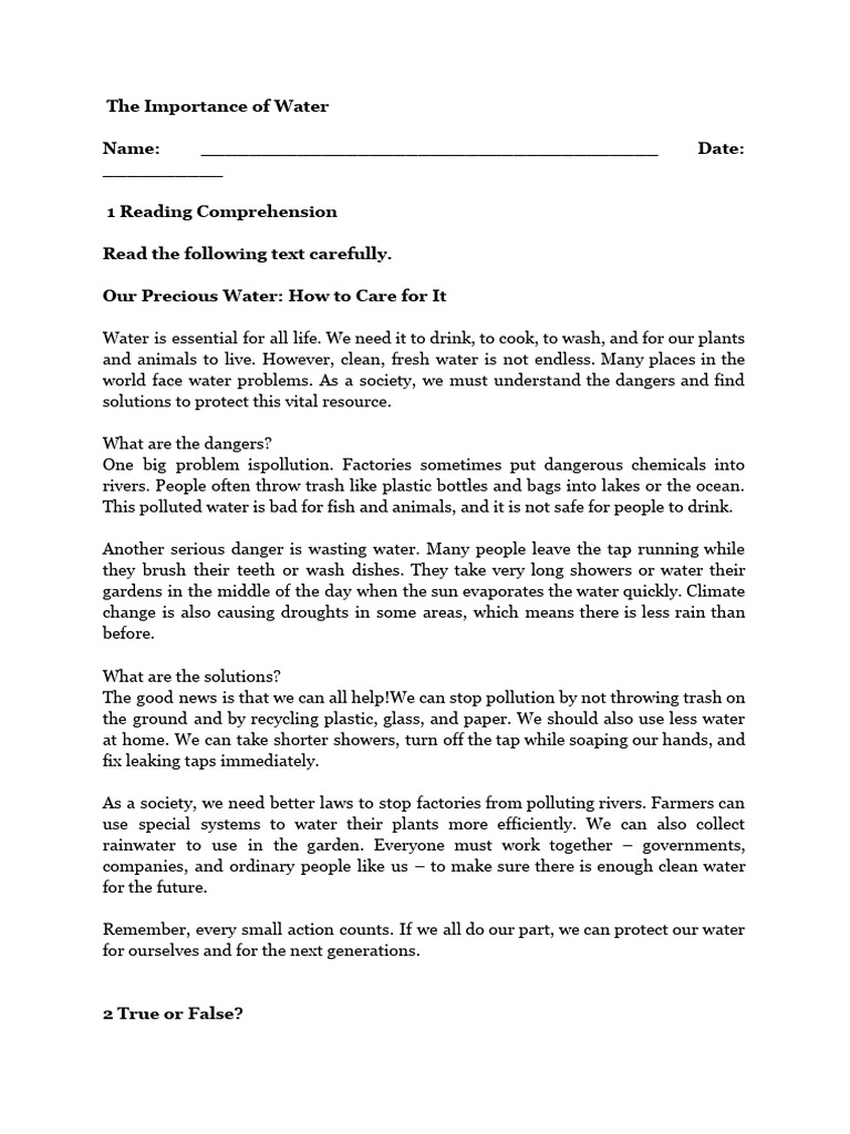 Assignment - Reported Speech | PDF | Water | Waste