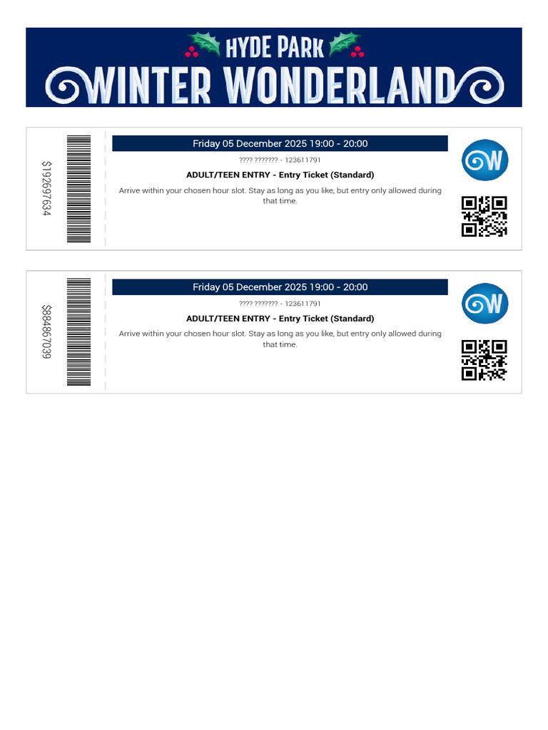 Standard Entry Ticket Details | PDF