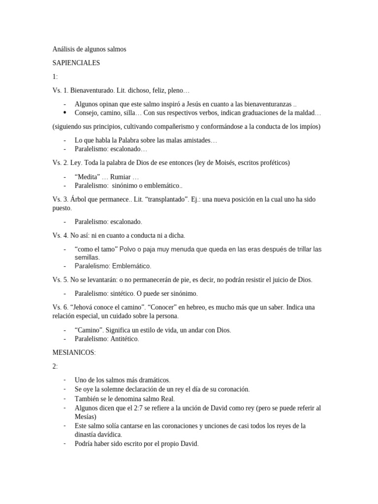 Análisis de Algunos Salmos. Estudio Sobre Salmos | PDF | Salmos | Abrahán