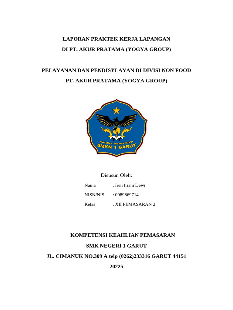 Laporan PKL di PT. Akur Pratama | PDF